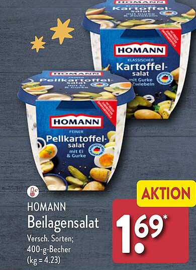 Homann Beilagensalat Angebot bei Aldi Nord