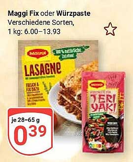 Maggi Fix Oder Würzpaste Angebot bei Globus - ProspektGuru.de