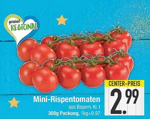Mini-Rispentomaten Angebot bei E-Center - ProspektGuru.de