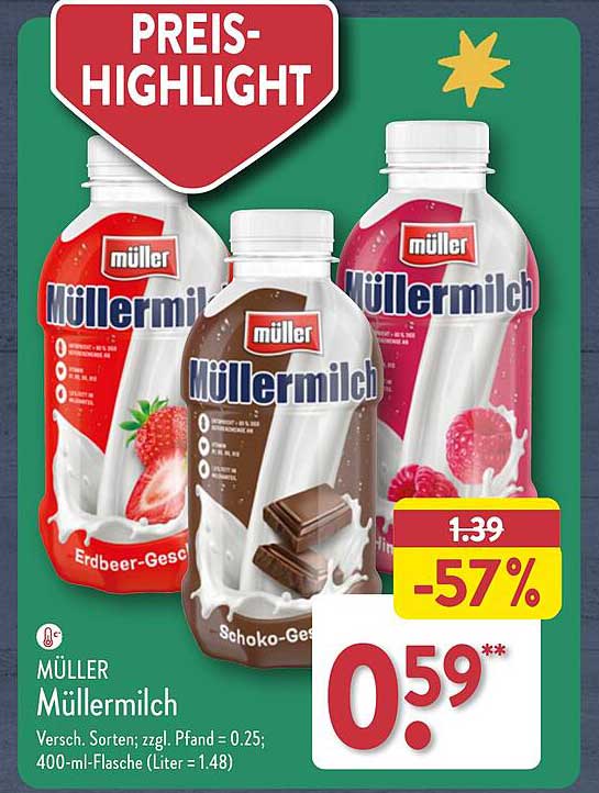 Müllermilch Angebot bei Aldi Nord