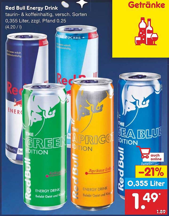 Red Bull Energy Drink Angebot bei Netto Marken-Discount