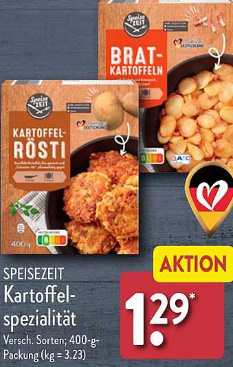 Speisezeit Kartoffelspezialität Angebot bei Aldi Nord