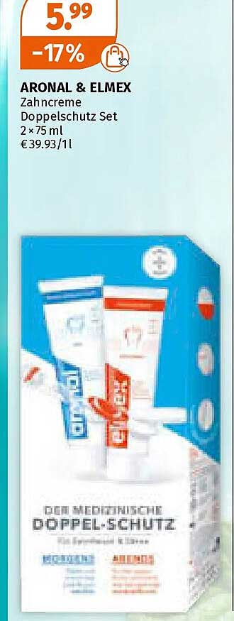Aronal & Elmex Zahnpasta Doppel Schutz Set 2 X 75 Ml Angebot bei Müller ...