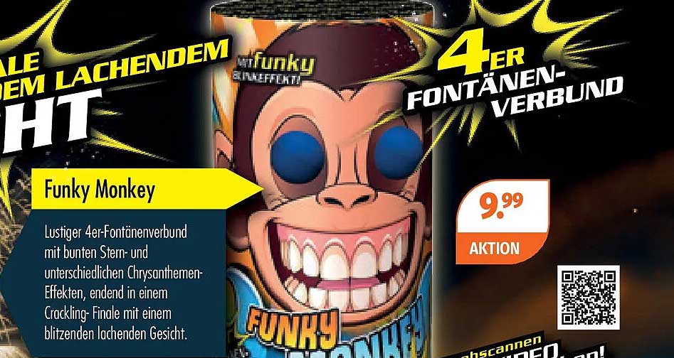Funky Monkey Feuerwerk – 4Er-Fontänenverbund Angebot bei Thomas ...