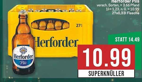 Herforder Pils 27 X 0,33L Angebot bei Marktkauf - ProspektGuru.de