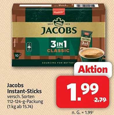 Jacobs Instant-Sticks 3 In 1 Classic, 112-124 G Angebot bei Markant ...
