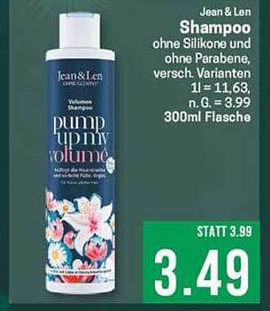 Jean & Len Shampoo - Pump Up My Volume (300Ml) Angebot bei Marktkauf ...