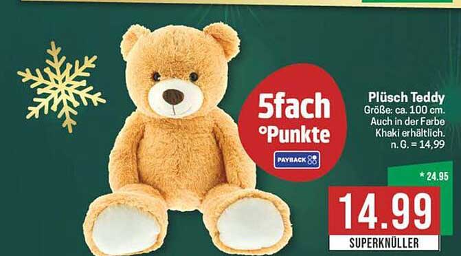 Plüsch Teddy 100 Cm - Superknüller! Angebot bei Marktkauf - ProspektGuru.de