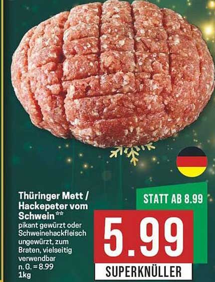 Thüringer Mett / Hackepeter Vom Schwein Angebot bei Marktkauf ...