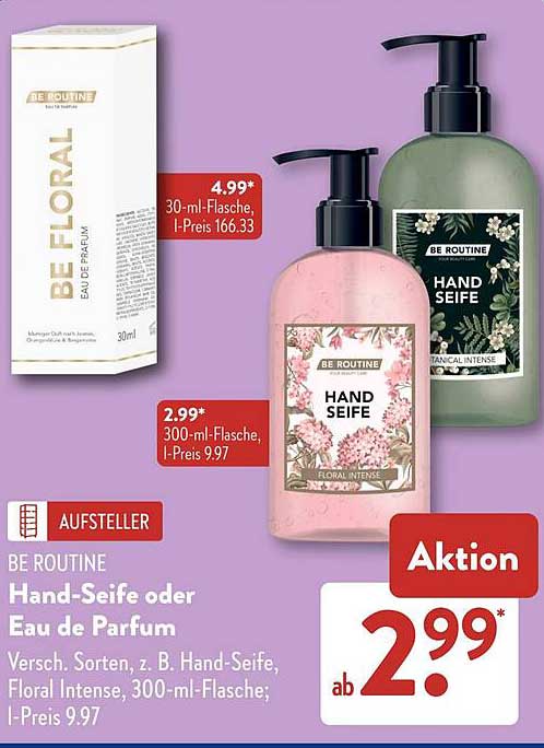 Be Routine Hand-Seife Oder Eau De Parfum Angebot bei Aldi Süd ...
