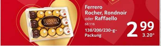 Ferrero Rocher, Rondnoir Oder Raffaello Angebot bei Selgros ...