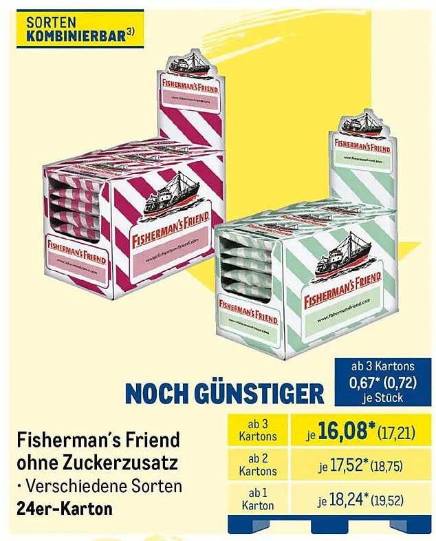 Fisherman's Friend Ohne Zuckerzusatz · Verschiedene Sorten 24Er-Karton ...