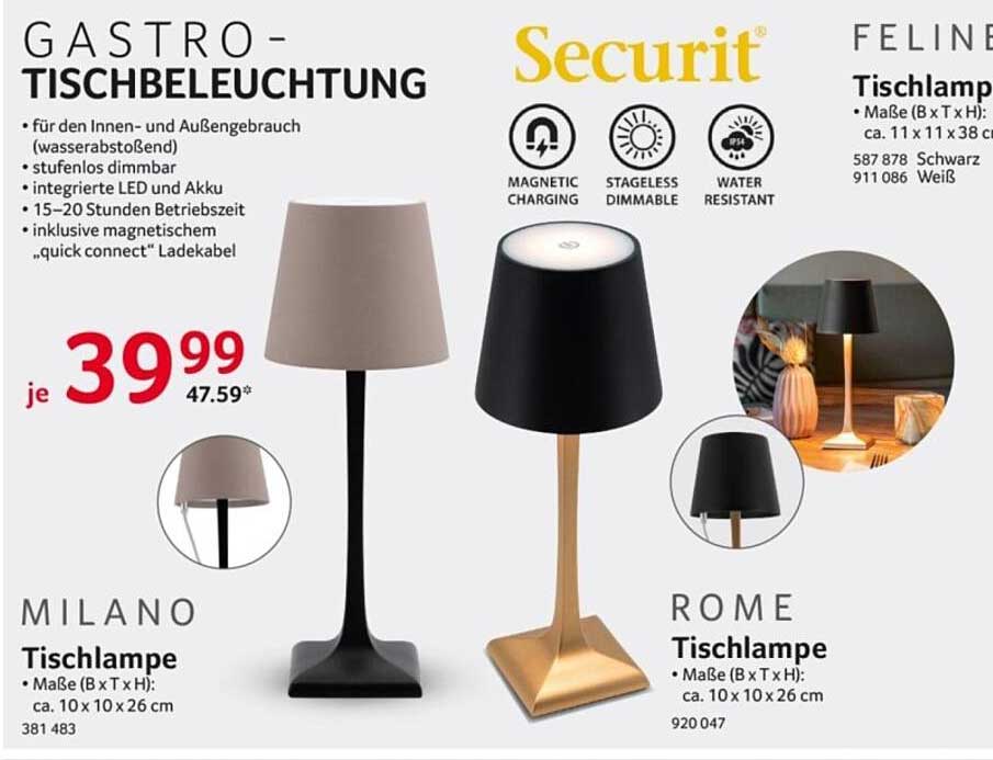 Gastro-Tischbeleuchtung Angebot bei Selgros - ProspektGuru.de