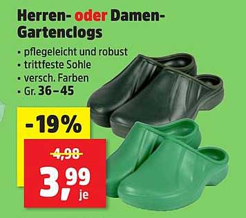 Herren- Oder Damen-Gartenclogs Angebot bei Thomas Philipps ...