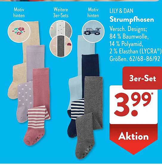 Lily & Dan Strumpfhosen Angebot bei Aldi Süd - ProspektGuru.de