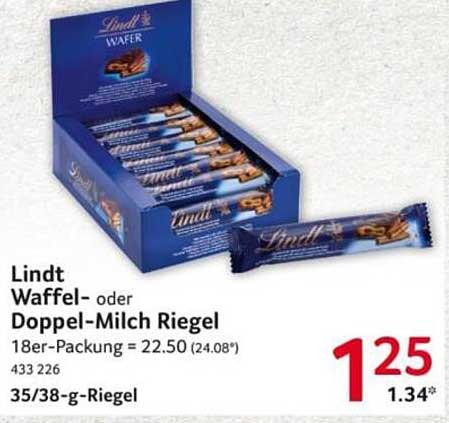 Lindt Waffel- Oder Doppel-Milch Riegel Angebot bei Selgros ...
