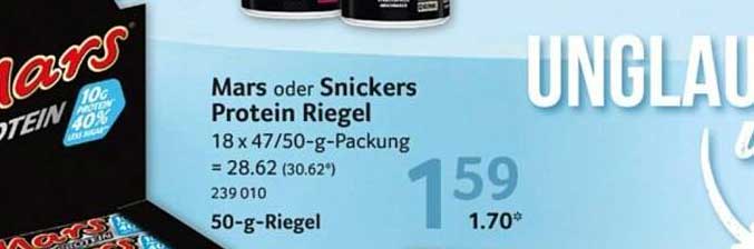 Mars Oder Snickers Protein Riegel Angebot bei Selgros - ProspektGuru.de