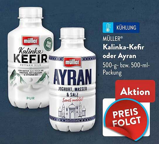 Müller® Kalinka-Kefir Oder Ayran 500-G- Bzw. 500-Ml-Packung Angebot bei ...
