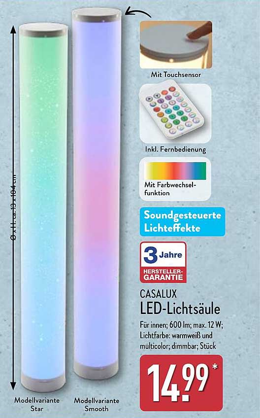 Wunderbar Led Lichtsãule Aldi Bilder