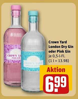 Crown Yard London Dry Gin Oder Pink Gin Angebot bei REWE Center