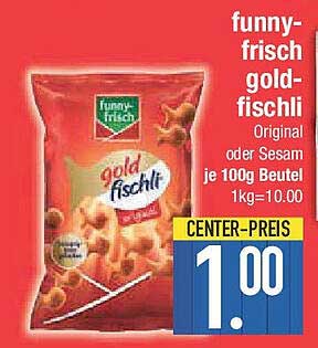 Funny-Frisch Gold-Fischli Angebot bei E-Center - ProspektGuru.de