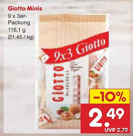Giotto Minis Angebot bei Netto Marken-Discount - ProspektGuru.de