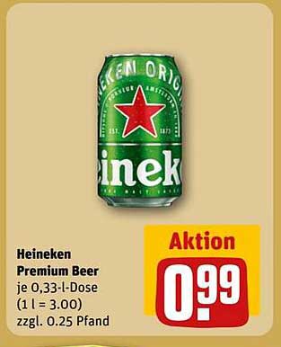 Heineken Premium Bier Angebot bei REWE Center
