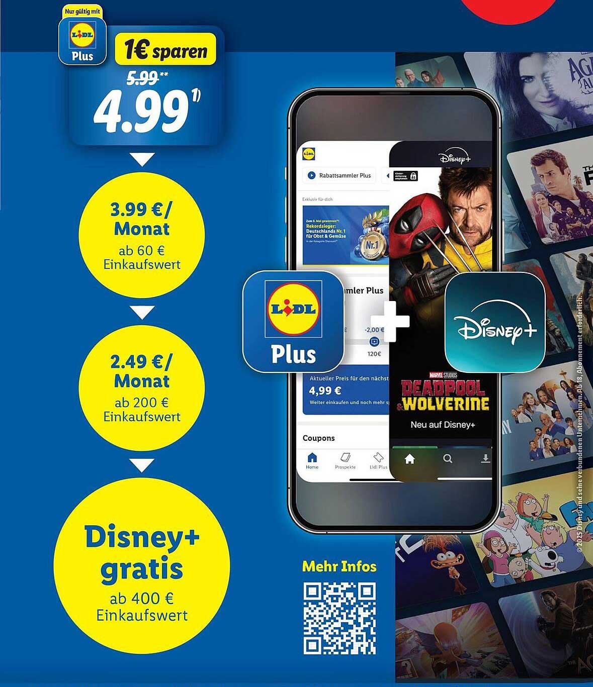 Lidl Plus + Disney+ Angebot bei Lidl