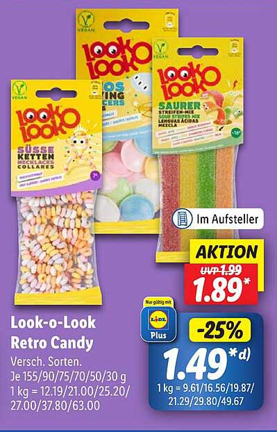 Look-O-Look Retro Candy Angebot bei Lidl