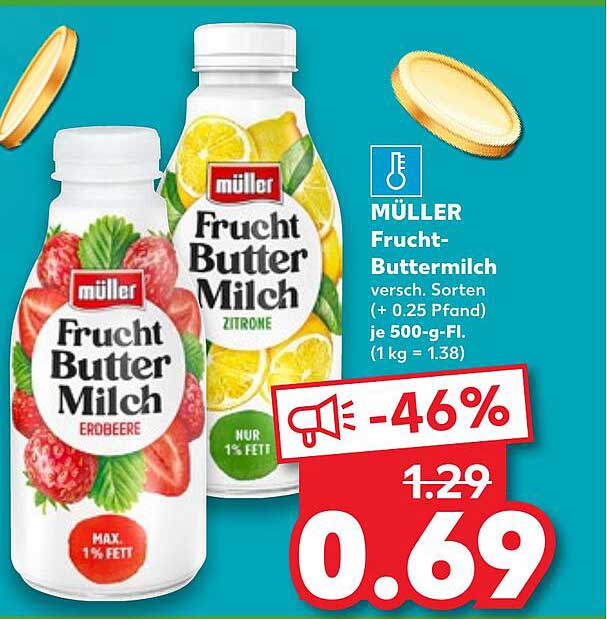 Müller Frucht-Buttermilch Angebot bei Kaufland