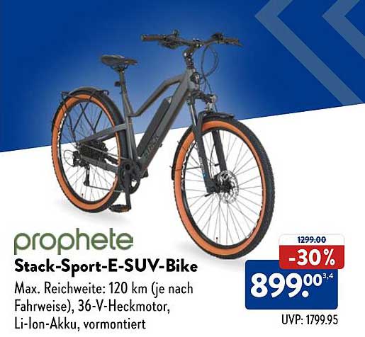 Prophete Stack-Sport-E-Suv-Bike Angebot bei Aldi Nord - ProspektGuru.de