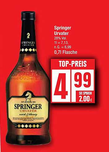 Springer Urvater Angebot bei Edeka