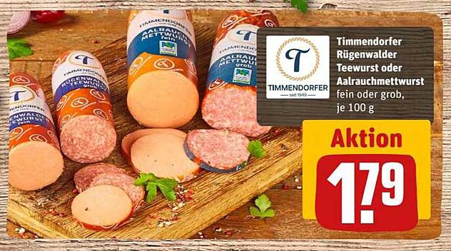 Timmendorfer Rügenwalder Teewurst Oder Aalrauchmettwurst Angebot bei ...