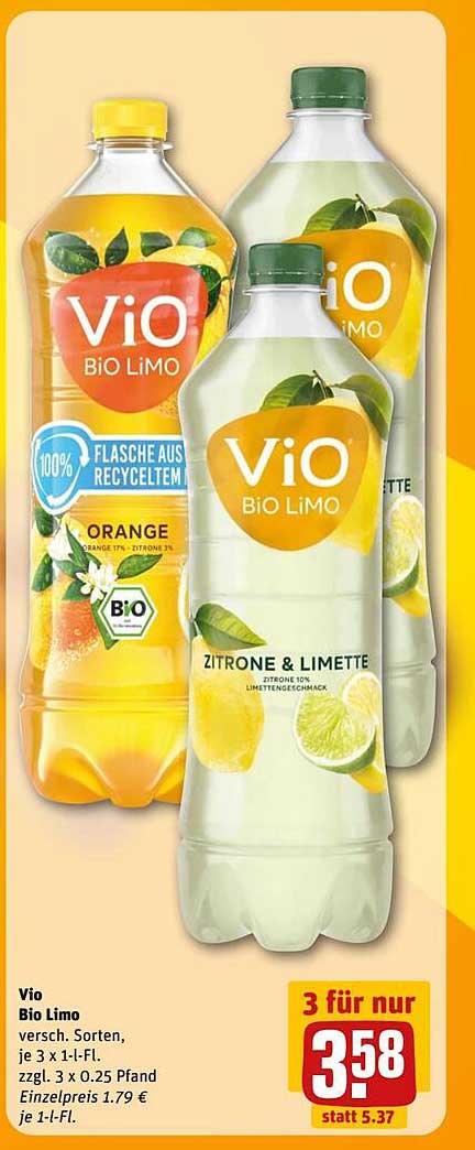 Vio Bio Limo Angebot bei REWE Center