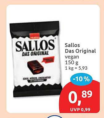 Sallos Das Original Vegan 150 G Angebot bei Budni - ProspektGuru.de