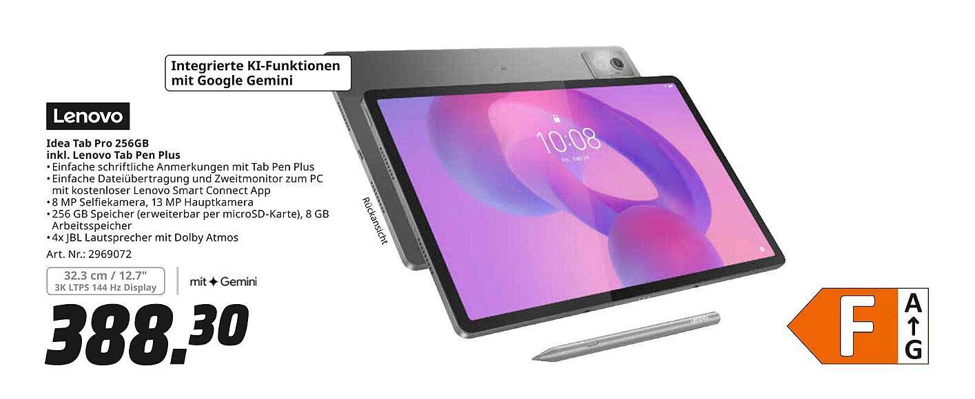 Lenovo Idea Tab Pro 256Gb Inkl. Lenovo Tab Pen Plus Angebot bei ...