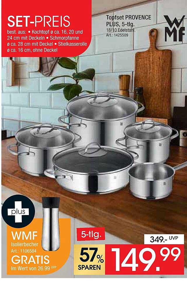 Topfset Provence Plus, 5-Tlg. 18/10 Edelstahl Angebot bei Zurbrüggen ...