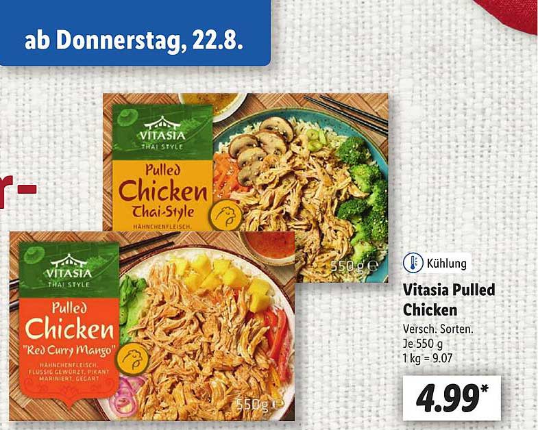 Vitasia Pulled Chicken Angebot bei Lidl - ProspektGuru.de