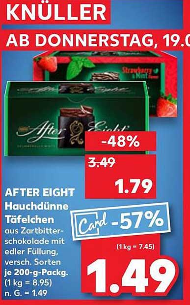 After Eight Hauchdünne Täfelchen Angebot bei Kaufland
