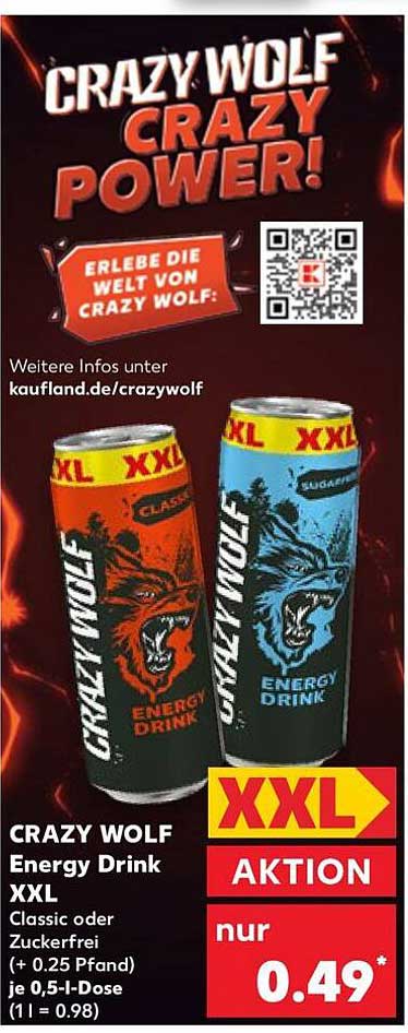 Crazy Wolf Energy Drink Xxl Angebot bei Kaufland