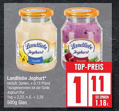 Landliebe Joghurt* Angebot bei Edeka