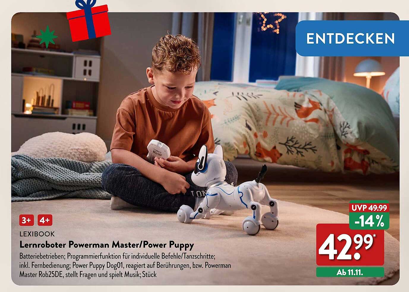 Lernroboter Powerman Master/Power Puppy Angebot bei Aldi Nord