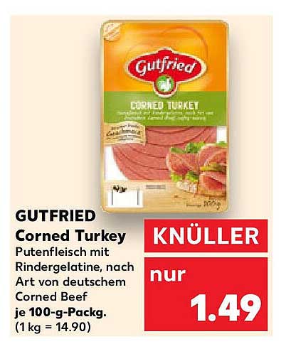 Gutfried Corned Turkey - Putenfleisch Mit Rindergelee Angebot bei ...