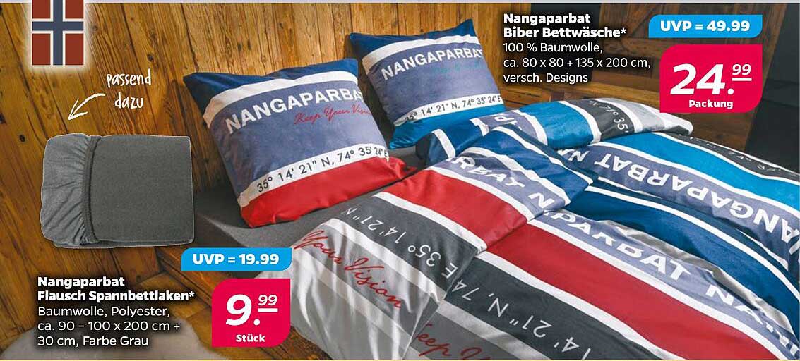 Nangaparbat Flausch Spannbettlaken* Angebot bei NETTO - ProspektGuru.de