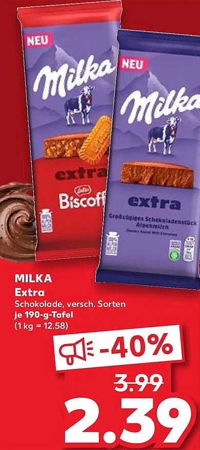 Milka Extra Schokolade, Verschiedene Sorten, Je 190-G-Tafel Angebot bei ...