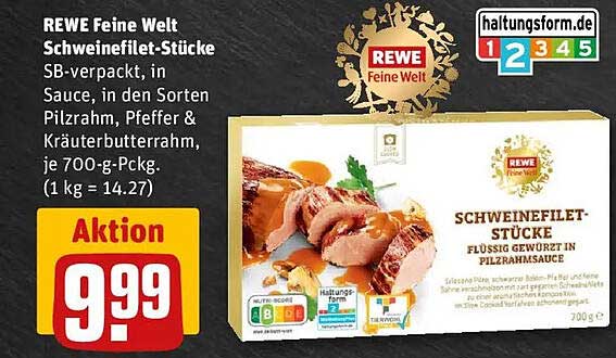 Rewe Feine Welt Schweinefilet-Stücke In Sauce Angebot bei REWE Kaufpark ...