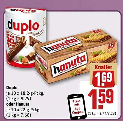 Duplo Oder Hanuta Angebot bei REWE Center - ProspektGuru.de