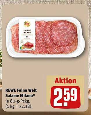 Rewe Feine Welt Salame Milano* Angebot bei REWE Center
