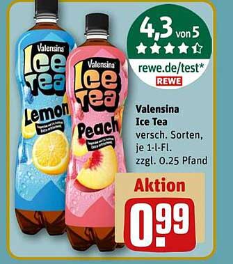 Valensina Ice Tea Angebot bei REWE Center