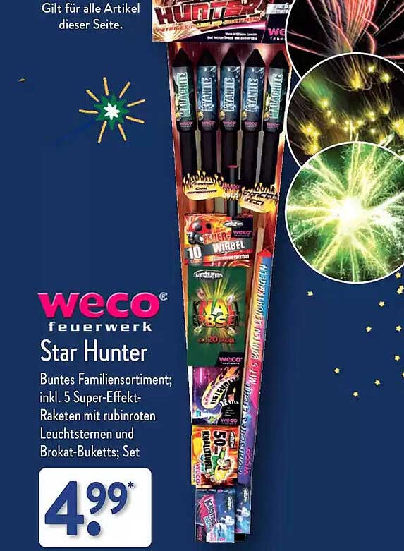 Weco Feuerwerk Star Hunter Angebot bei Aldi Nord